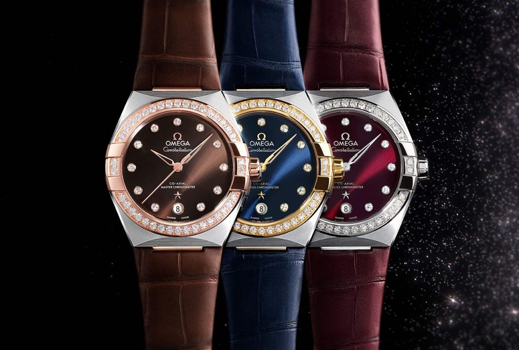 Omega Constellation 36 mm con bisel de diamantes. Nuevos modelos 2021