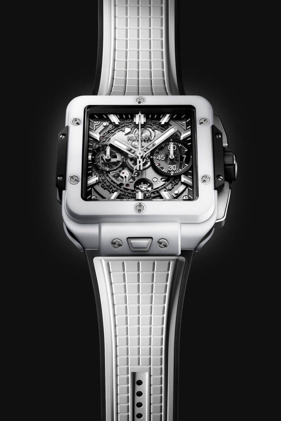 Hublot Square Bang Unico 42mm Black Magic, White Ceramic y Sapphire
