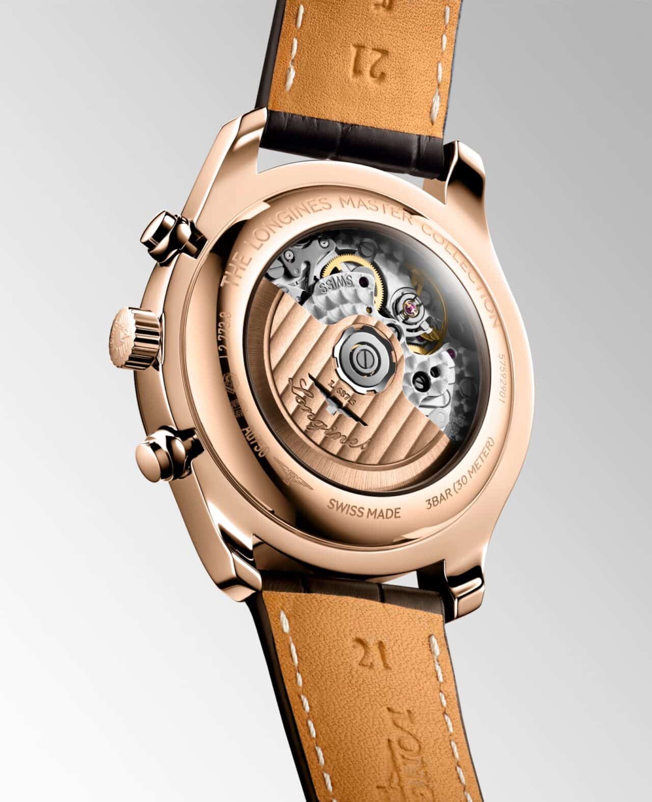 Longines Master Collection Chrono Moonphase en oro rosa